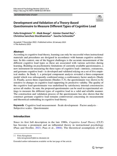 Development And Validation Of A Theory Based Questionnaire To Measure Different Types Of