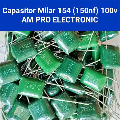 Jual Kapasitor Milar 154 100v 150nf Capacitor Mylar 150n 015uf