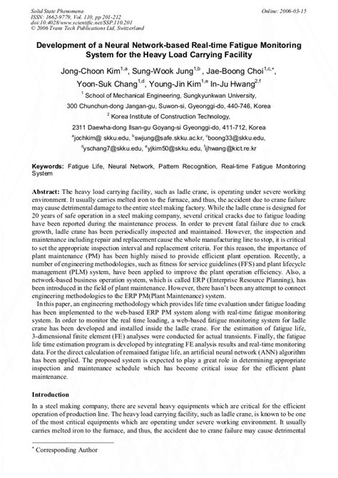 Development Of A Neural Network Based Real Time Fatigue Monitoring System For The Heavy Load