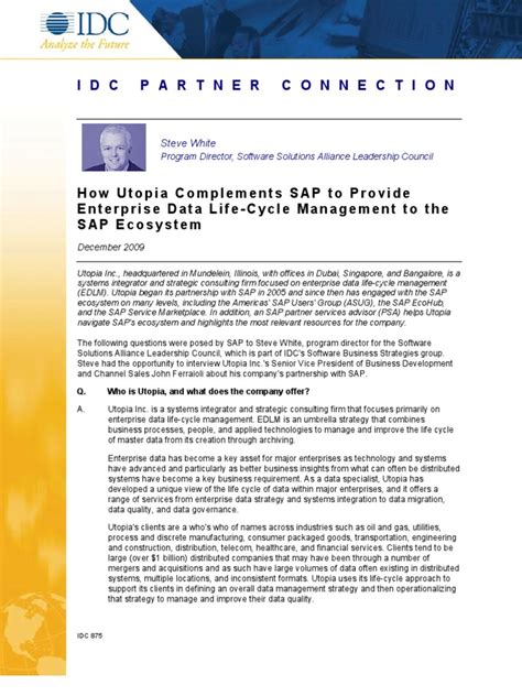 pdf how utopia complements sap to provide edlm to sap ecosystem