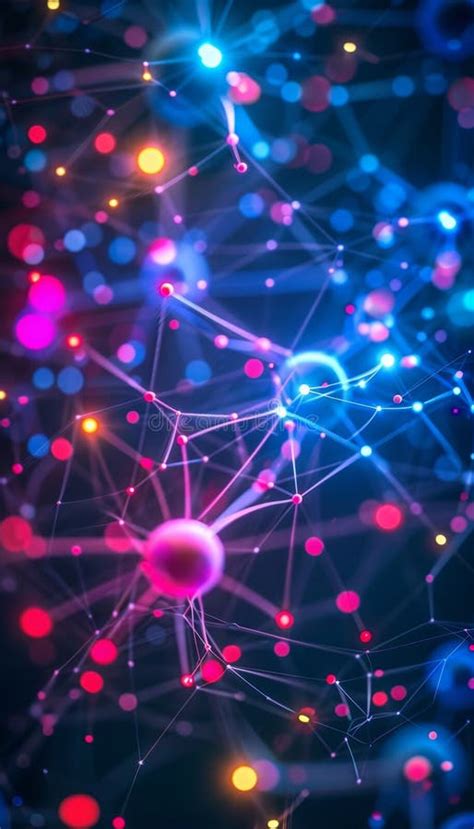 Mesmerizing 3d Microscopic View Of Neurons Intricate Nerve Cells Background With Room For Text