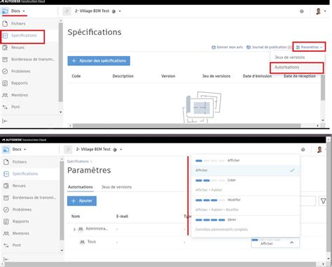 Nouveauté Autodesk Docs And Build Loutil Spécifications Village Bim