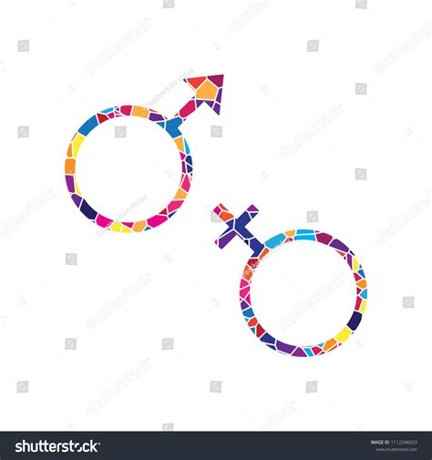 Sex Symbol Sign Vector Stained Glass Stock Vector Royalty Free Shutterstock