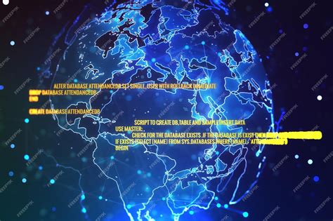 Premium Photo Programming And Coding Concept With Globe Illustration On Background 3d Rendering