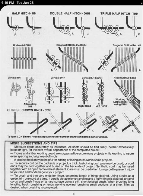 macrame patterns and knots tutorial
