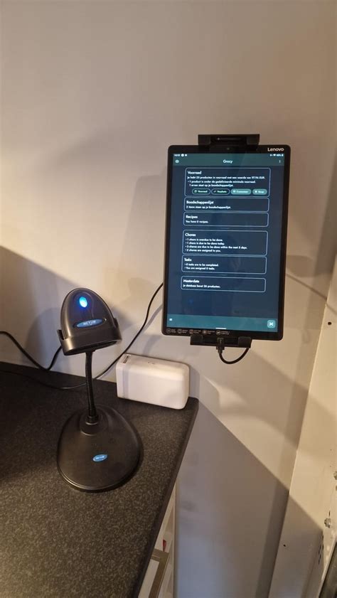 My Setup With Tablet And Barcode Scanner R Grocy