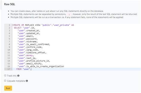 Error Modifying View · Issue 4706 · Hasuragraphql Engine · Github