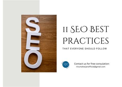 11 Seo Best Practices That Everyone Should Follow