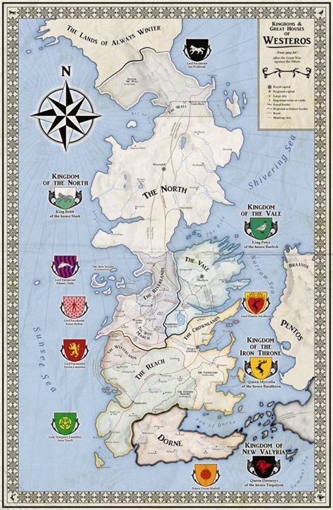 Game Of Thrones Map Of Westeros Timesfocus