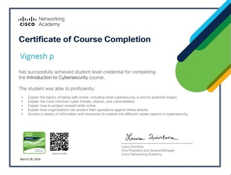 Vignesh P On Linkedin Cybersecurity Ciscocertification Networksecurity Infosec