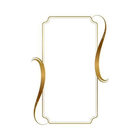 Golden Rectangle Frame Border Art Golden Golden Text Box Golden Rectangle Border PNG And