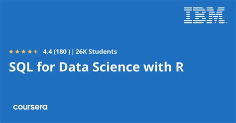 Sql For Data Science With R Coursera