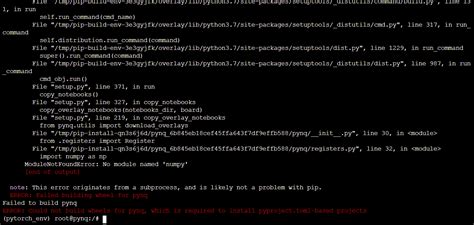 Unable To Build Wheel For Pynq Support PYNQ