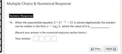 solved multiple choice and numerical responsenumeric