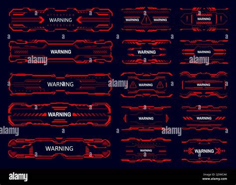 Hud Interface Warning And Caution Attention Alert And Danger Zone