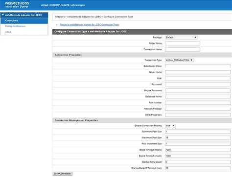 Webmethods Adapter For Jdbc — 개발일지