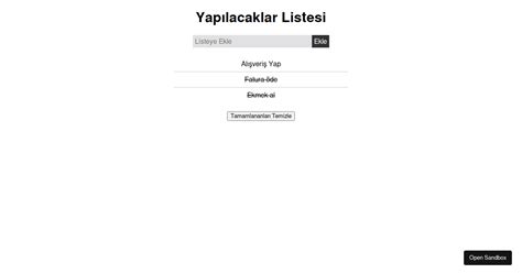 todo list example codesandbox