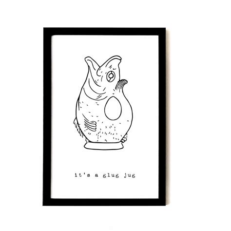 Its A Glug Jug Wall Print Badprintco