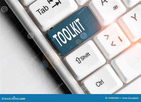 Handwriting Text Writing Toolkit Concept Meaning Set Of Tools Kept In A Bag Or Box And Used For