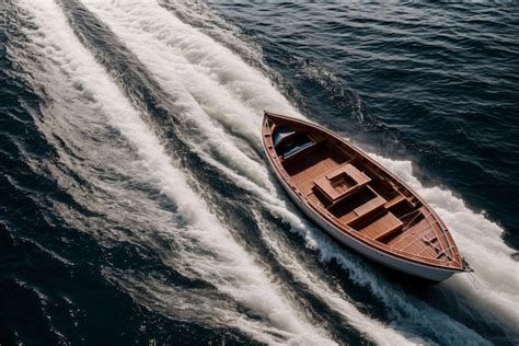 Premium Ai Image A Boat Sailing On A River Of Flowing Silk