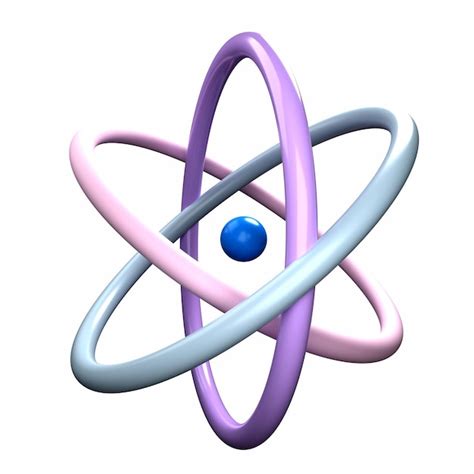 Premium Psd A Pink Purple Model Of A Atom