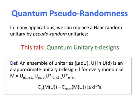 Ppt Random Quantum Circuits Are Unitary Polynomial Designs Powerpoint Presentation Id3835304