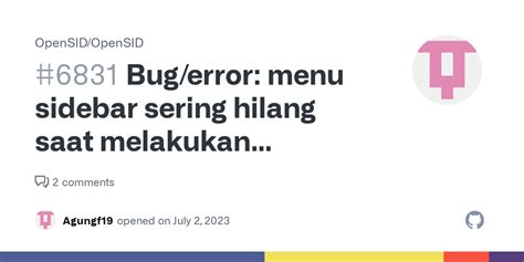Bugerror Menu Sidebar Sering Hilang Saat Melakukan Pengaturan Surat · Issue 6831 · Opensid