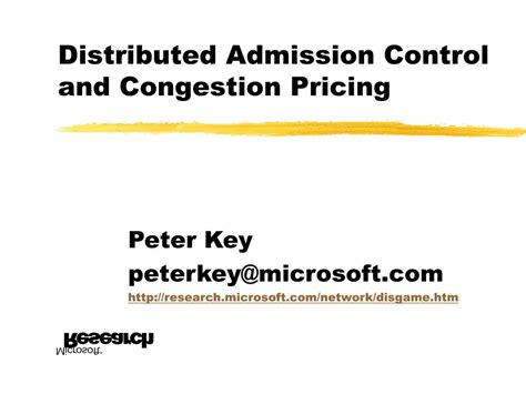 ppt distributed admission control and congestion pricing powerpoint