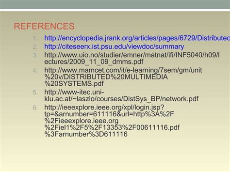 Distributed Multimedia Systems Dmms Ppt