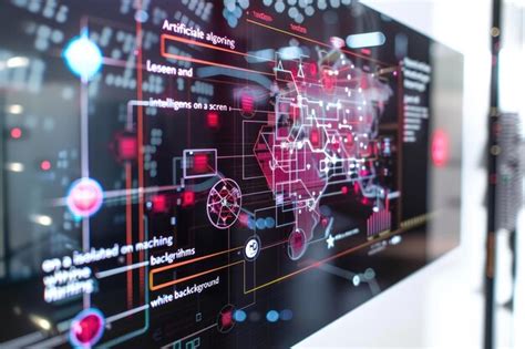 Artificial Intelligence And Machine Learning Algorithms On A Screen Premium Ai Generated Image