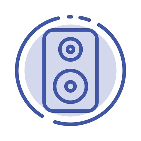 Speaker Woofer Laud Blue Dotted Line Line Icon 13296161 Vector Art At
