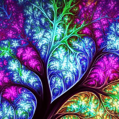 Psychedelic Dendritic Tree Digital Art By Julie Kaplan Fine Art America