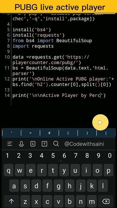 Python Program To Check Pubg Live Player Pythoncode Shortsvideos Youtube