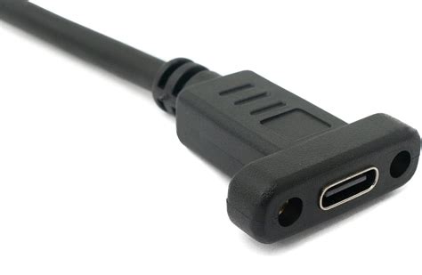 System S Usb Cable M Type C Male To Female Screw Adapter In Black Bigamart