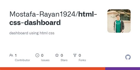 Github Mostafa Rayan1924html Css Dashboard Dashboard Using Html Css