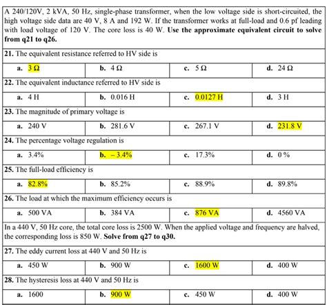 Solved Solution With Steps Transformers Chegg Com