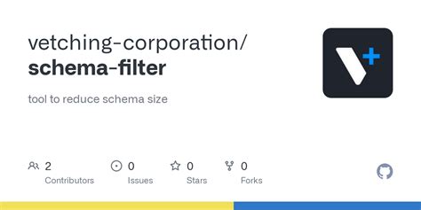Github Vetching Corporationschema Filter Tool To Reduce Schema Size