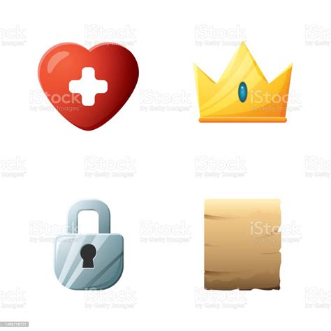 게임 Ui 자산 세트입니다 게임 사용자 인터페이스 아이콘 컬렉션입니다 벡터 일러스트 레이 션 개념에 대한 스톡 벡터 아트 및 기타 이미지 Istock