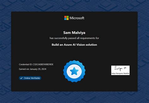 Today I Completed Build An Azure Ai Vision Solution Applied Skills Sam Malviya