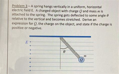[solved] problem 3 a spring hangs vertically in a solutioninn