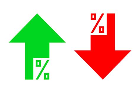 금융 동향을 보여주는 투자 그래프 아이콘 이익은 위쪽 녹색 화살표 손실은 아래쪽 빨간색 화살표 주식 시장 가격 차트 비즈니스 성장 기호 0명에 대한 스톡 벡터 아트 및 기타