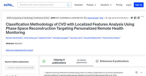 Classification Methodology Of Cvd With Localized Features Analysis