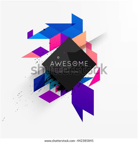 Geometric Vector Background Triangles Pattern Business Stock Vector Royalty Free 442385845