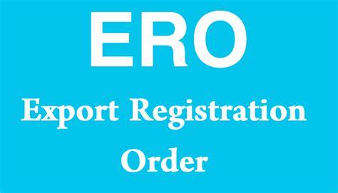 What Is Ero Export Registration Order Sourcing Will What Is Ero Export Registration Order Sourcing Will