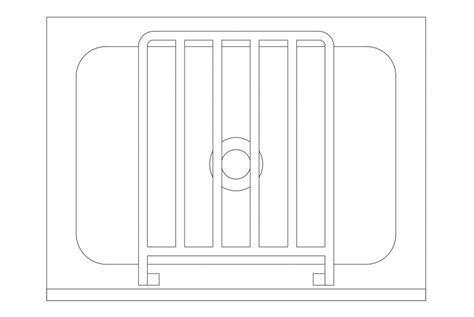 Detail 2d View Of Wash Basin Unit Cad Sanitary Block Autocad File