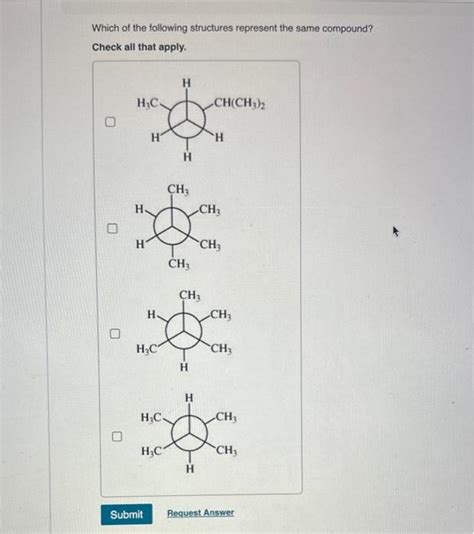 solved which of the following structures represent the same
