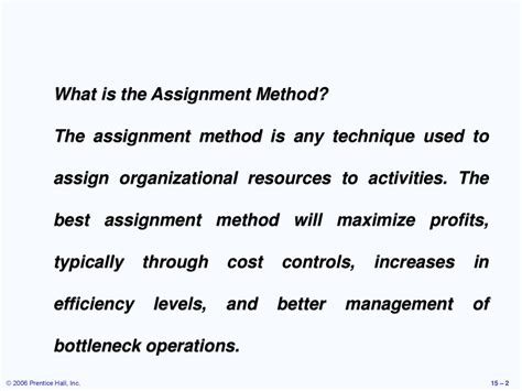 Assignment Method презентация онлайн