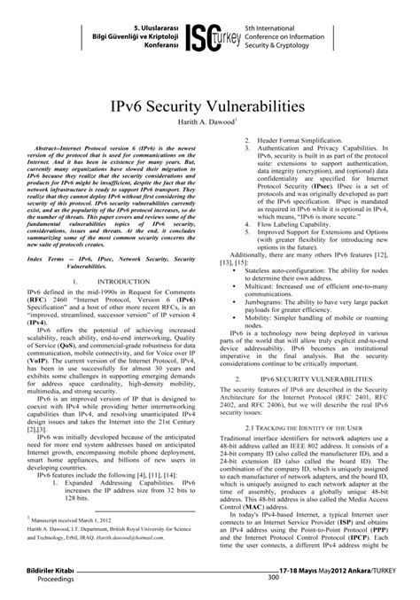 Pdf Ipv6 Security Vulnerabilities