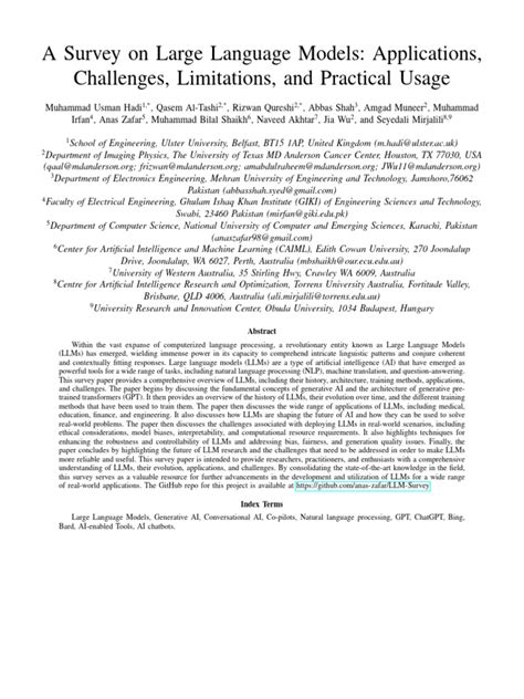 Large Language Models A Comprehensive Survey Of It Pdf Artificial