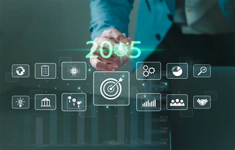 Businessman은 2025년 목표 달성을 위한 마케팅 및 재무 전략을 계획하고 Ai 기술과 친환경 비즈니스를 위한 환경 보호를 통한 비즈니스 성장을 계획합니다 2024